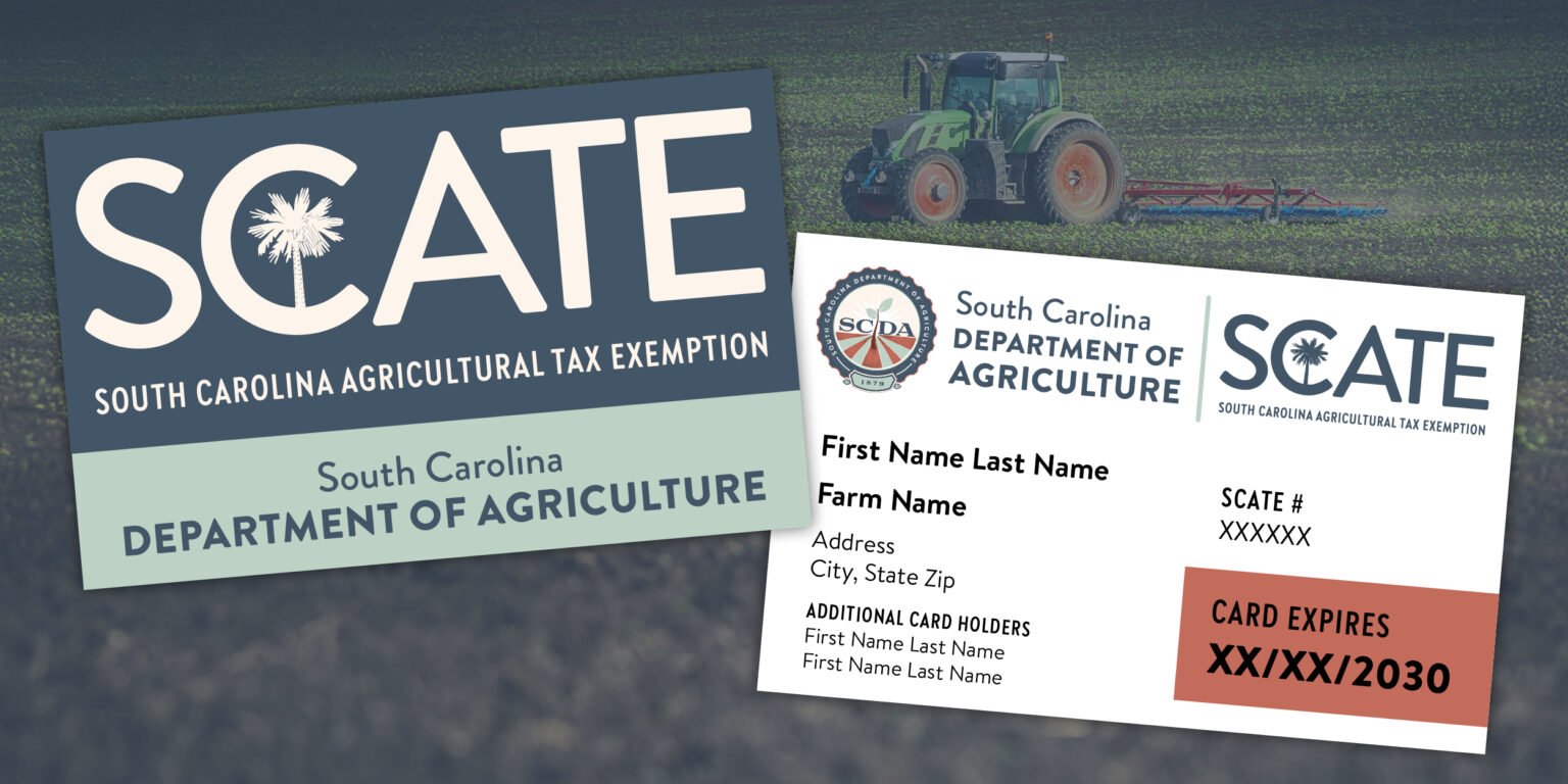 South Carolina Agricultural Tax Exemption - South Carolina Department ...